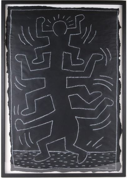 Keith Haring | NYC Subway Chalk Drawing (1958) | MutualArt