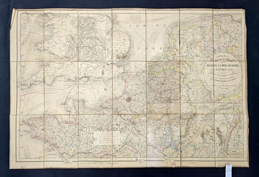 Charles Piguet | . Carte de la navigation à la vapeur dans la Manche ...