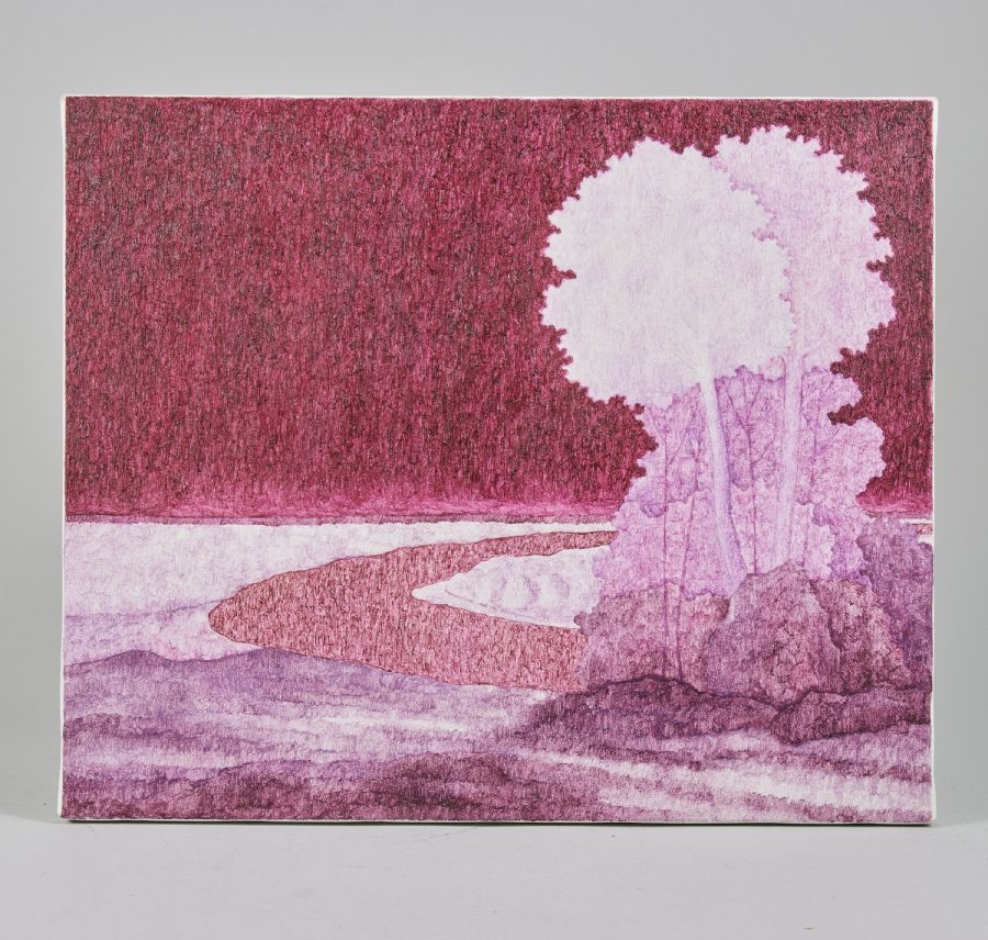 Maria Hall | Landskap med träd (2016) | MutualArt