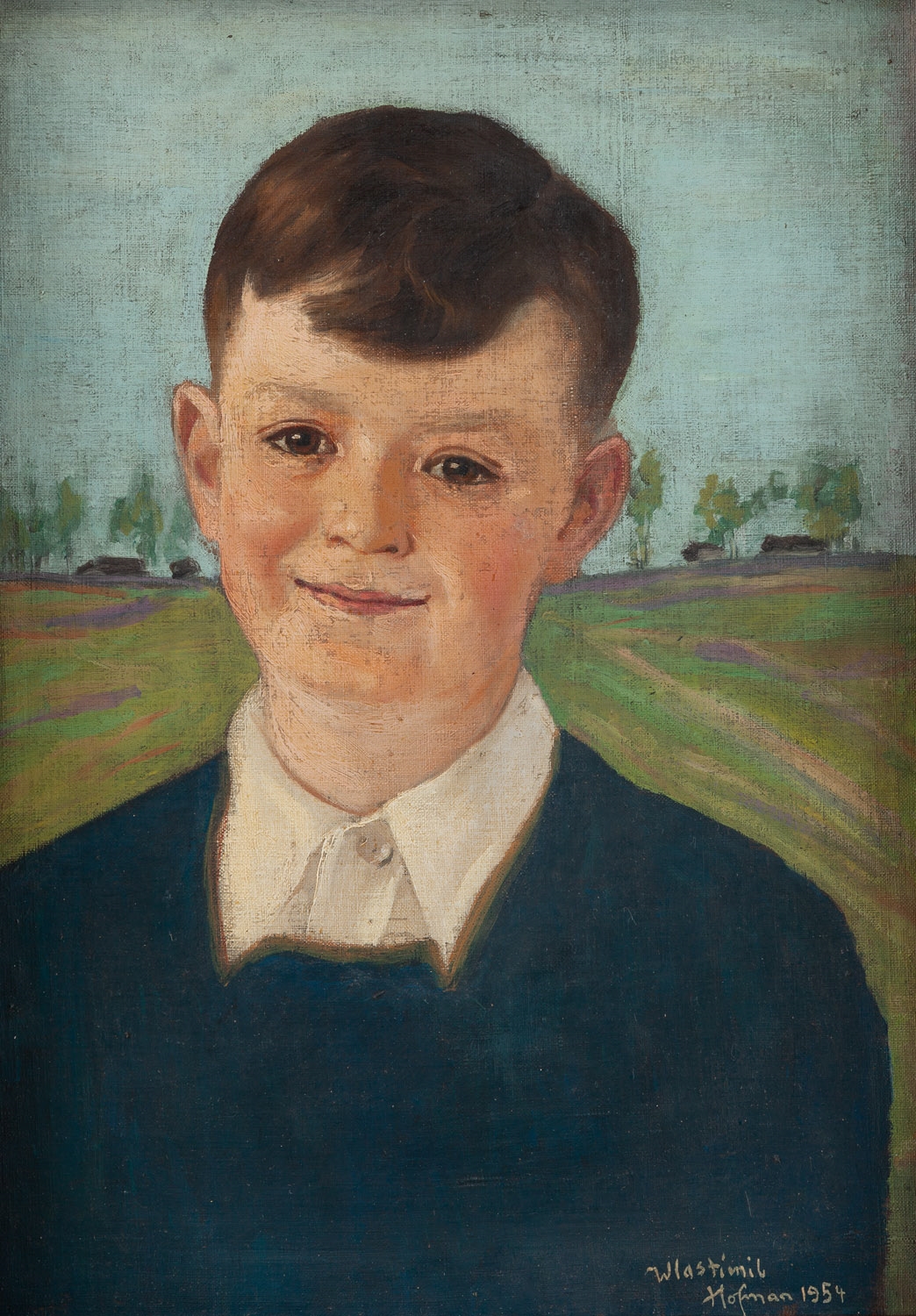 Vlastimil Hoffman | Portrait of a boy | MutualArt
