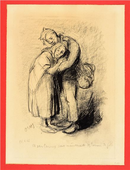 Jacques Ochs | 2 drawings on WWII ; Two soldiers ; Finance ...