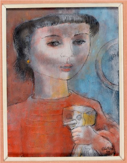 Charles Alston | Portrait of a young girl (1958) | MutualArt
