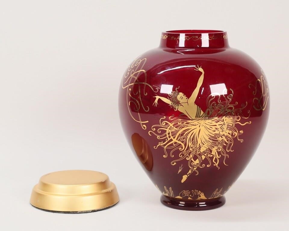 Erté | After Erte Franklin Mint Applause Vase | MutualArt