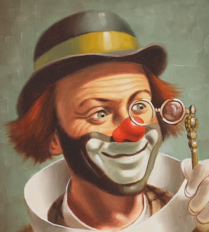 Michael Grow Hoppin | Michael Grow Hoppin Perceptive Clown Painting ...