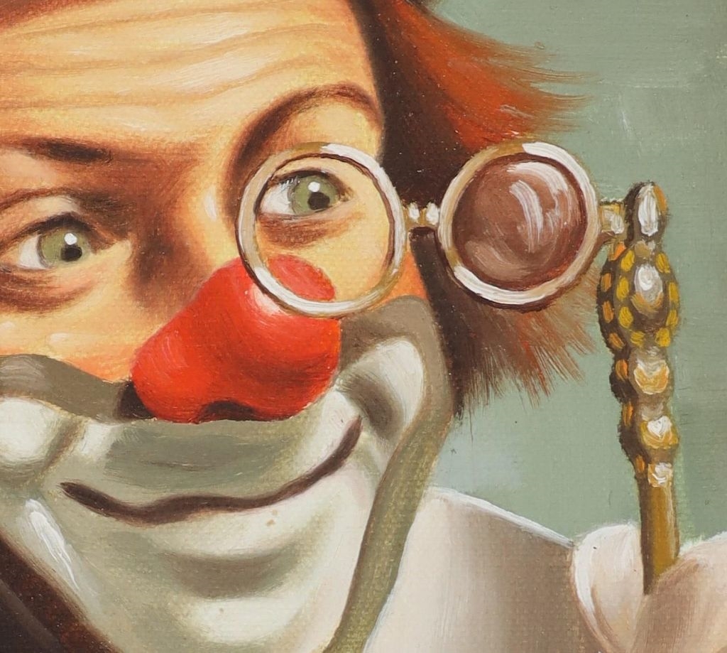 Michael Grow Hoppin | Michael Grow Hoppin Perceptive Clown Painting ...