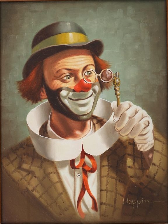 Michael Grow Hoppin | Michael Grow Hoppin Perceptive Clown Painting ...