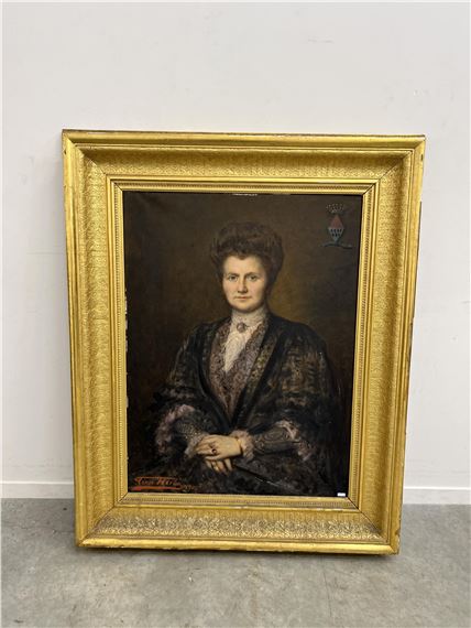Léon Herbo | Portrait de Madame Masurel (1900) | MutualArt