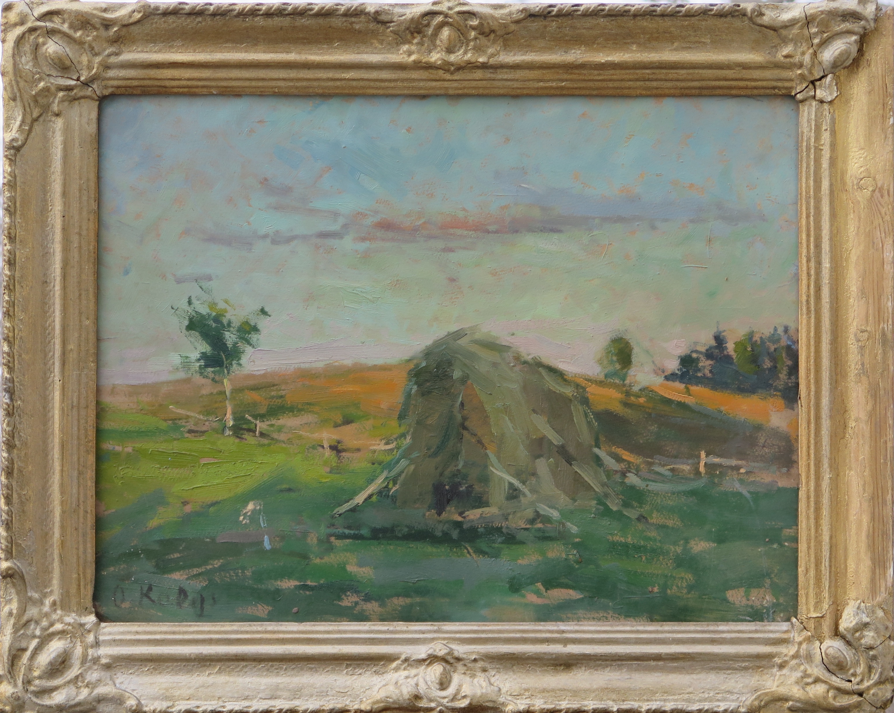 Oskars Kalejs | Ainava ar siena kaudzi | MutualArt