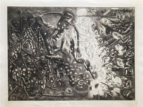 Keith Looby | Massacre of Tasmania (1976) | MutualArt