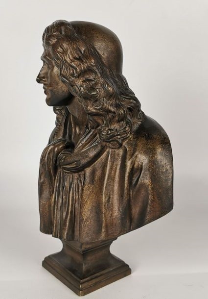 Jean-Antoine Houdon | Buste en bronze de Jean-Baptiste Poquelin dit ...