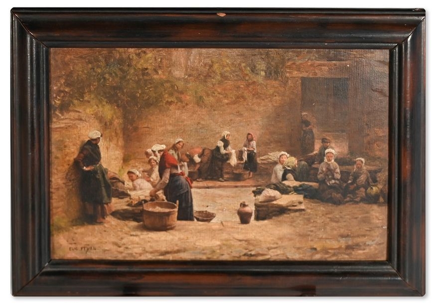 Jacques Eugène Feyen | The washerwomen | MutualArt