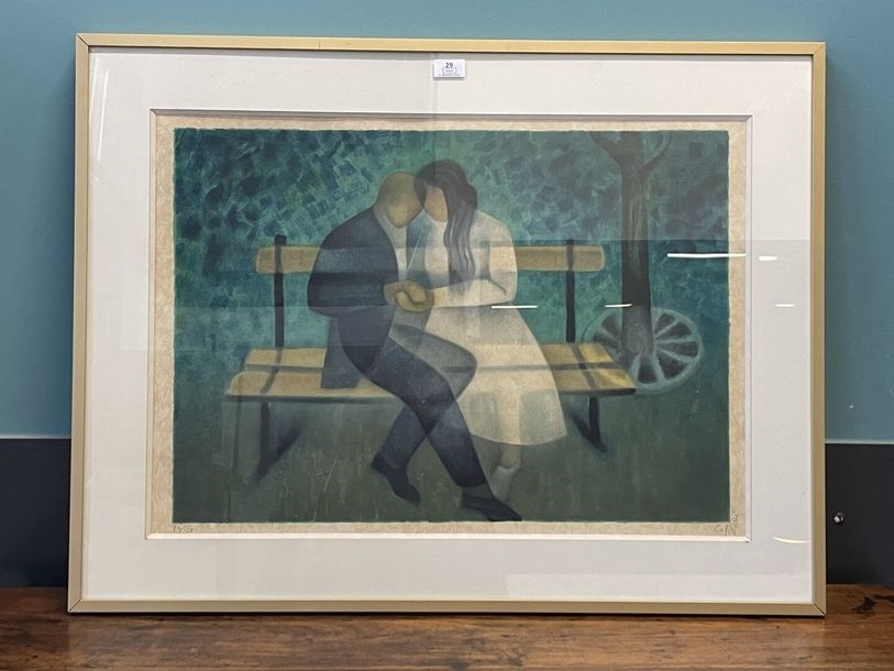 Louis Toffoli | Couple sur un banc | MutualArt