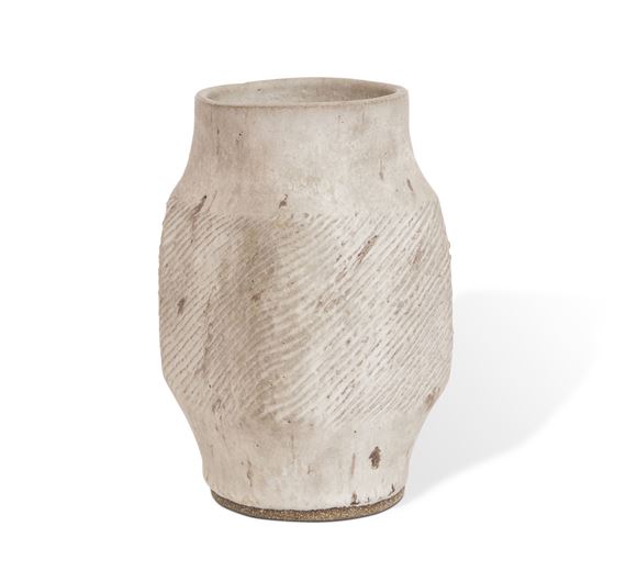 Lucie Rie | Lucie Rie White Glazed Stoneware Vase | MutualArt