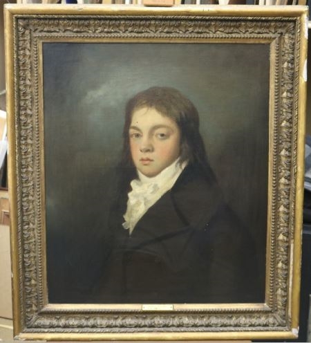 Henry Robert Morland | A boy writing a letter by candlelight | MutualArt