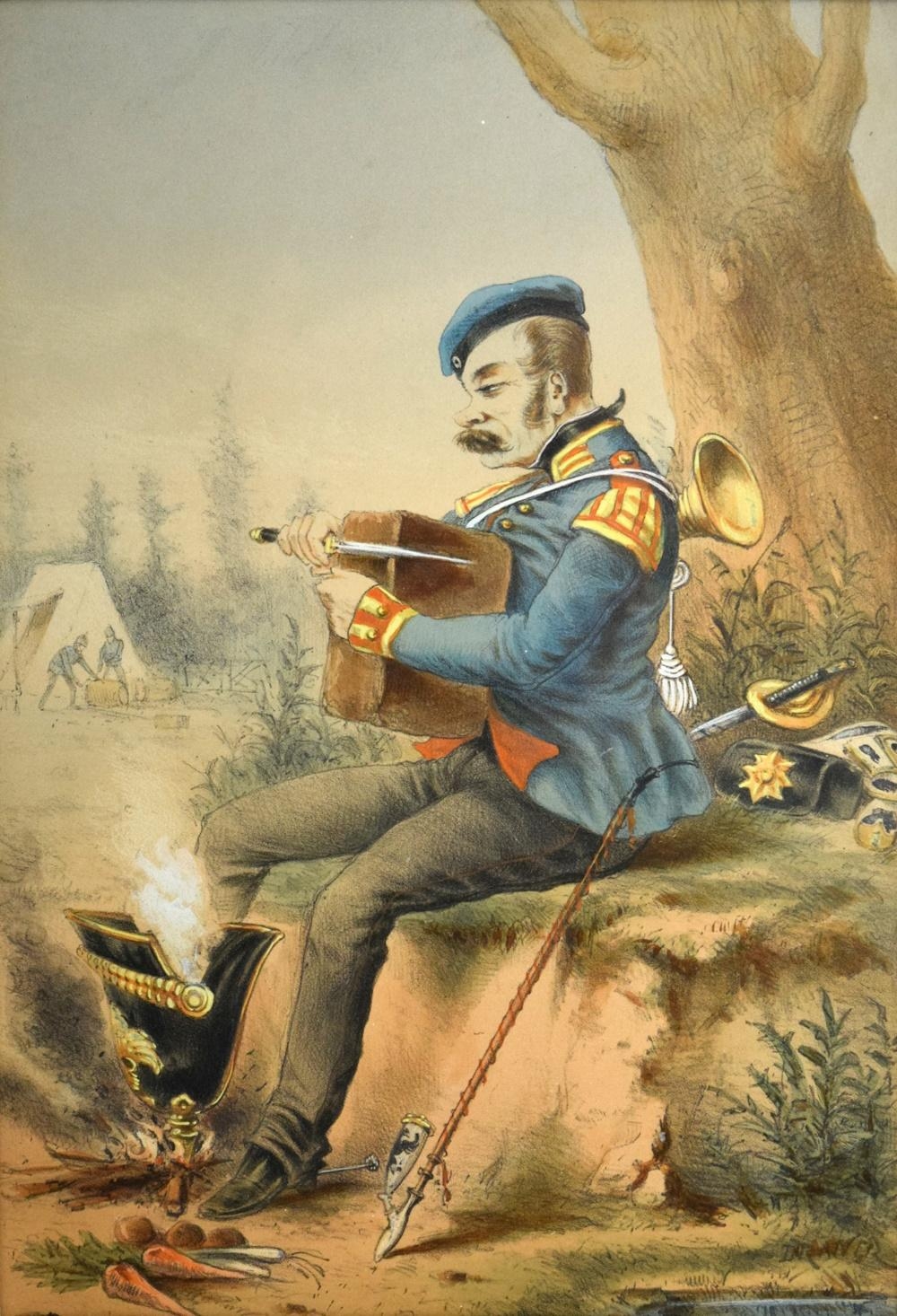 Jules Joseph Georges Renard | GERMAN DRAGOON WITH TRUMPET (1864 ...