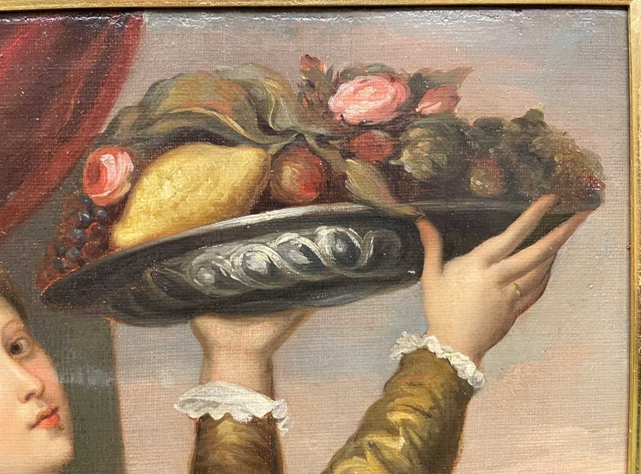 Titian | Girl with a bowl of fruit - Titian's daughter Lavinia as Flora ...