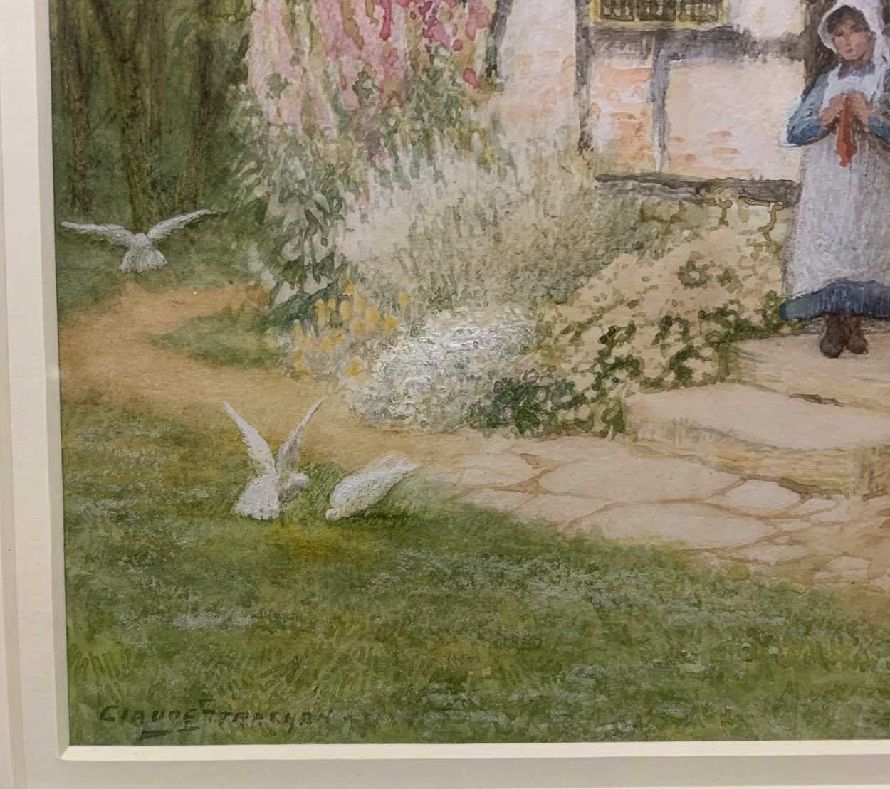 Arthur Claude Strachan | A girl by cottage door | MutualArt