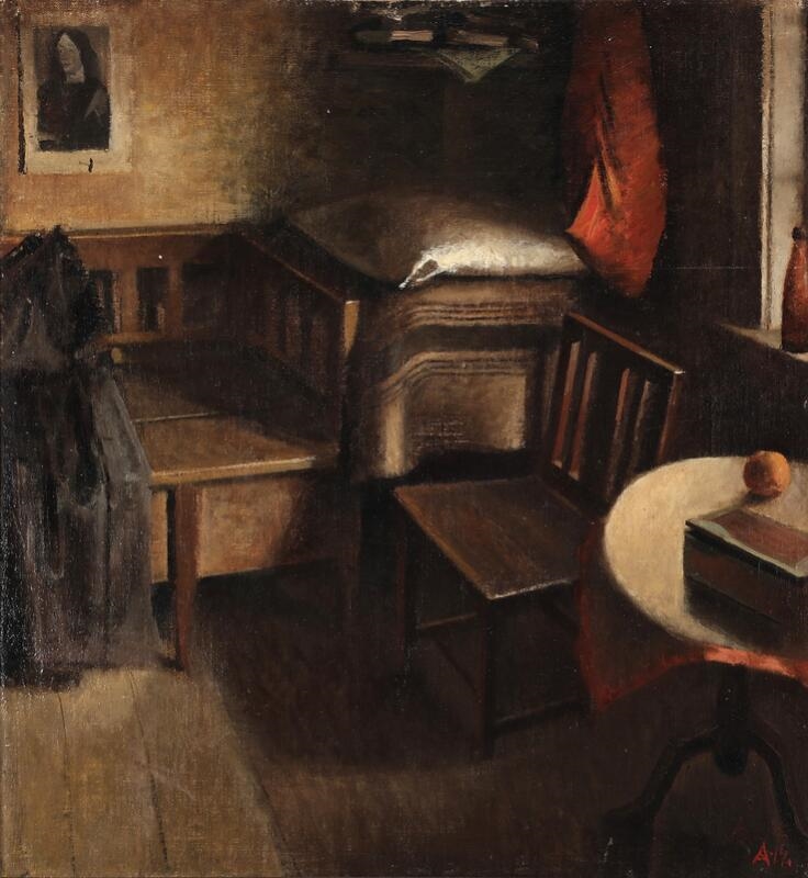 Axel Søeborg | View of the artist's livingroom (1914) | MutualArt