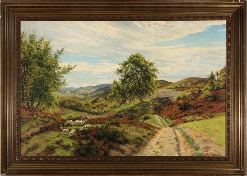 Carl Milton Jensen | Landscape with Sheep (1919) | MutualArt