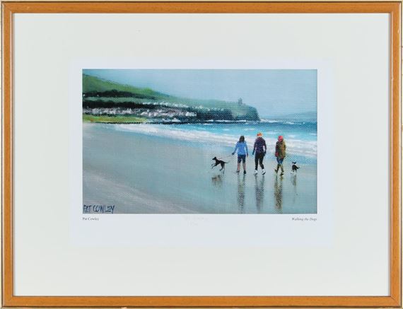 Pat Cowley | WALKING THE DOG | MutualArt