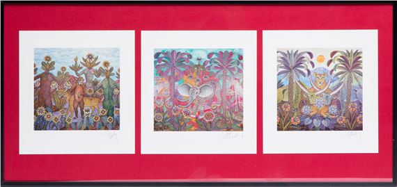 Jan Plaskocinski | Triptych coloured serigraph/paper | MutualArt