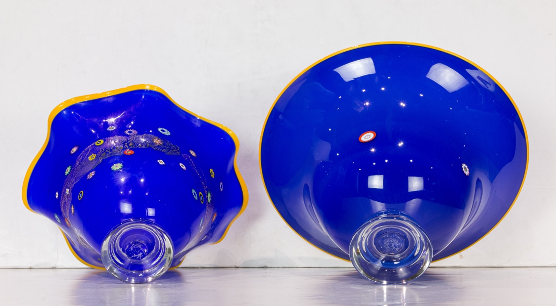 Ken Hanson | A group of five Ken and Ingrid Hanson art glass center ...