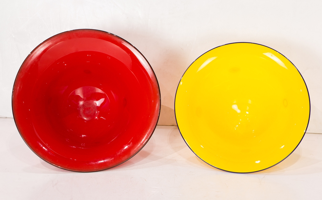 Ken Hanson | A group of five Ken and Ingrid Hanson art glass center ...