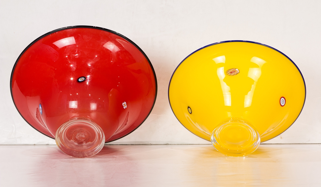 Ken Hanson | A group of five Ken and Ingrid Hanson art glass center ...