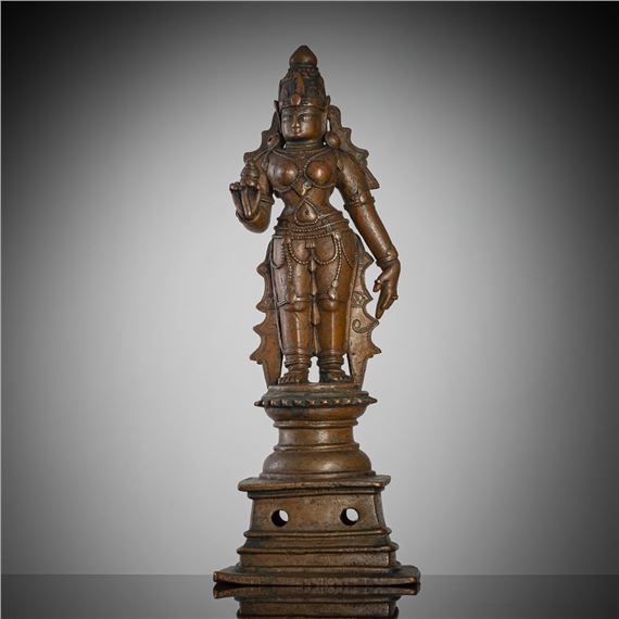 South Indian School, 19th Century | A BRONZE FIGURE OF SHRI DEVI (19 ...