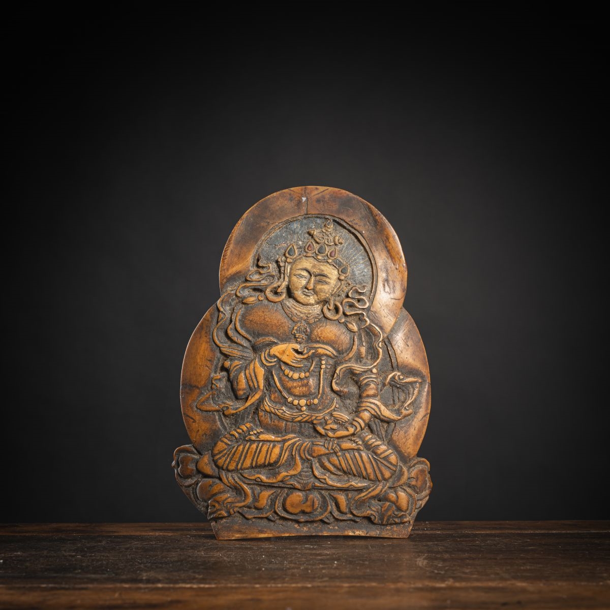 Tibetan School | A BONE PLAQUE DEPICTING VAJRASATTVA (2007) | MutualArt