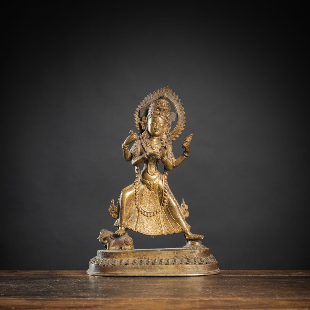 Nepalese School, 19th Century | A BRONZE FIGURE OF INDRANI (19) | MutualArt