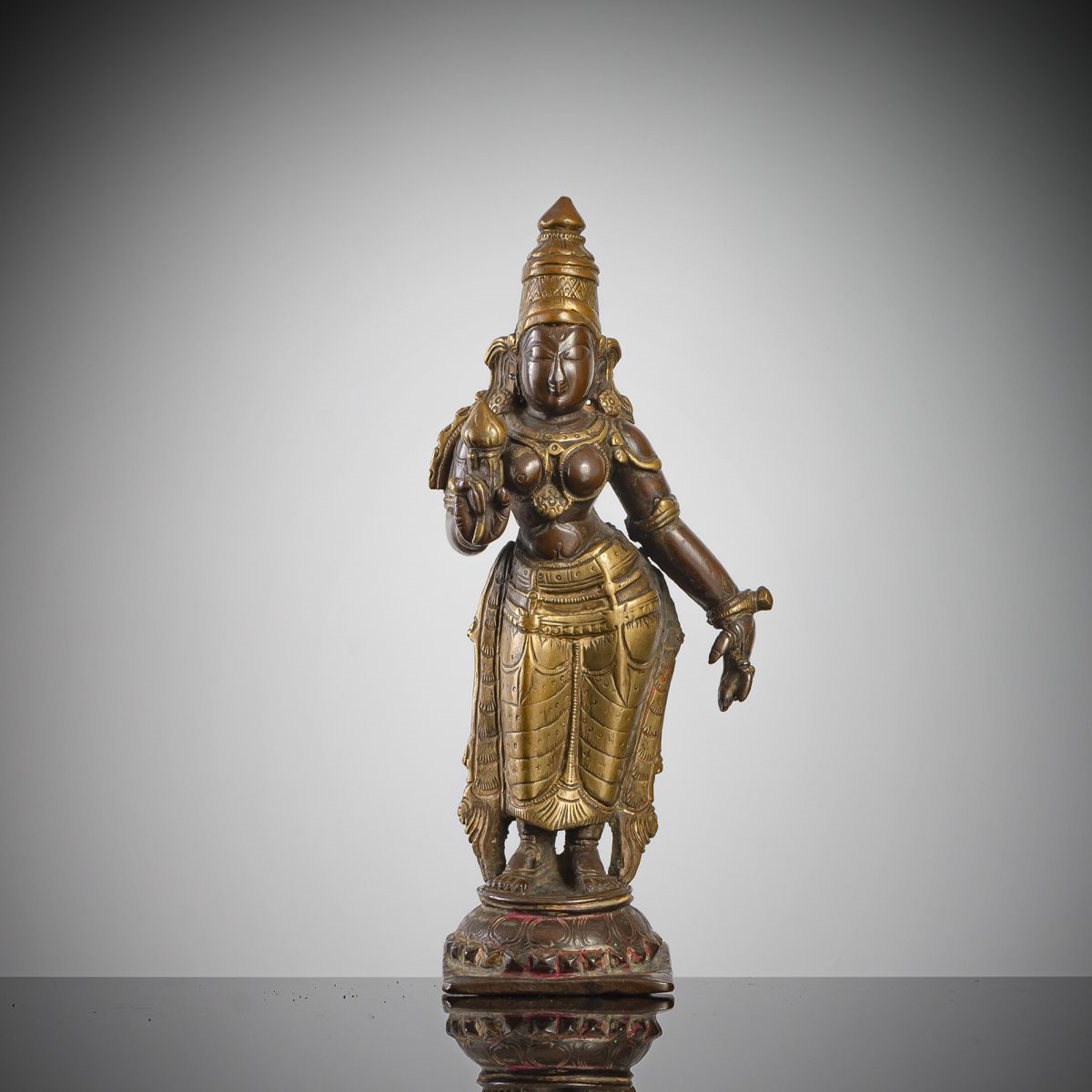 Indian School, 18th Century | A COPPER AND BRASS FIGURE OF SRI DEVI (18 ...