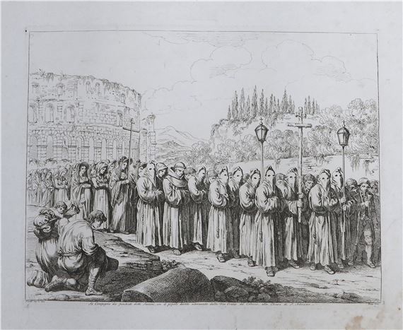 Bartolomeo Pinelli | A penitential Easter procession | MutualArt