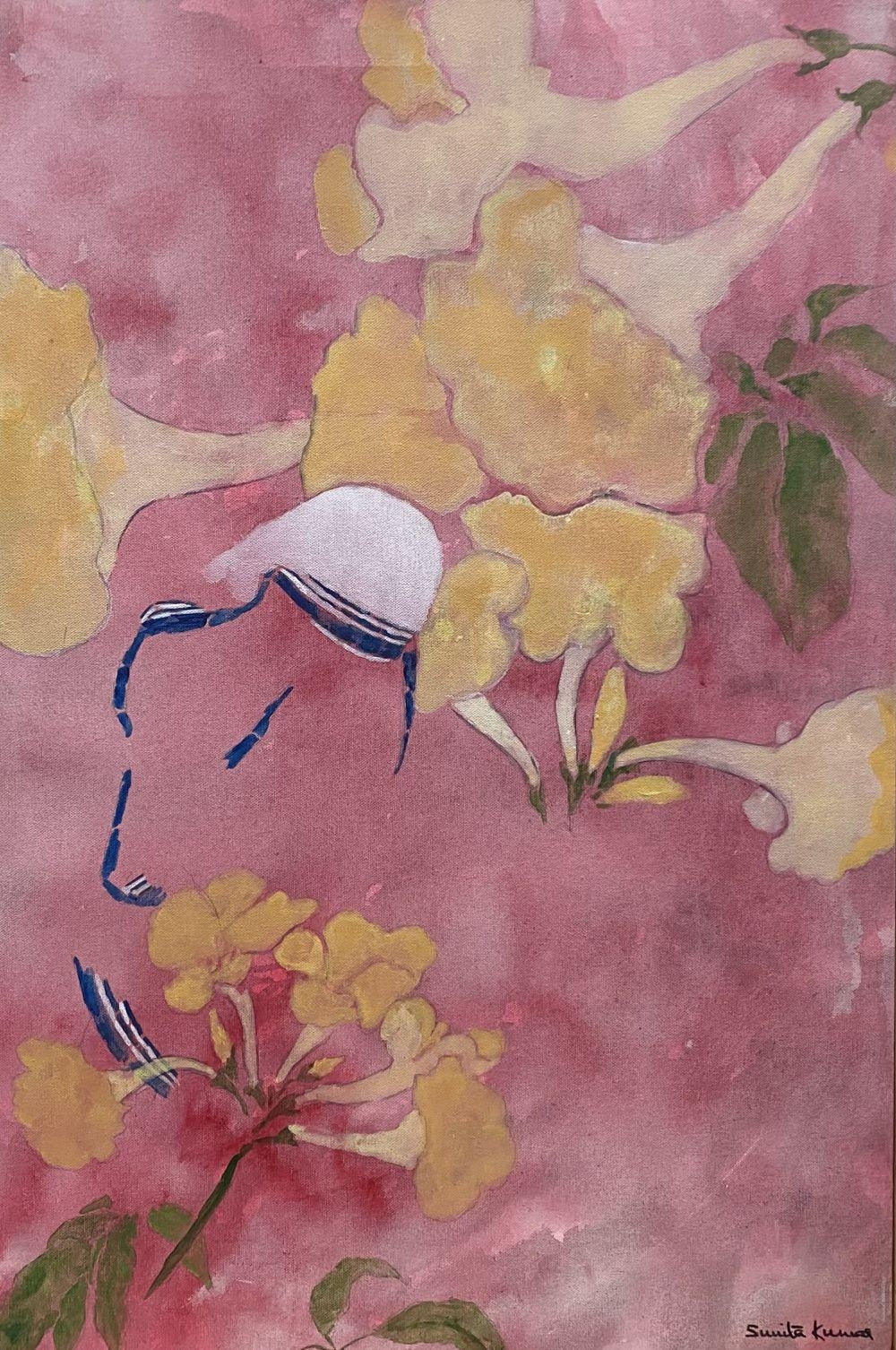 Sunita Kumar | ‘MOTHER TERESA WITH FLOWERS IV’ | MutualArt