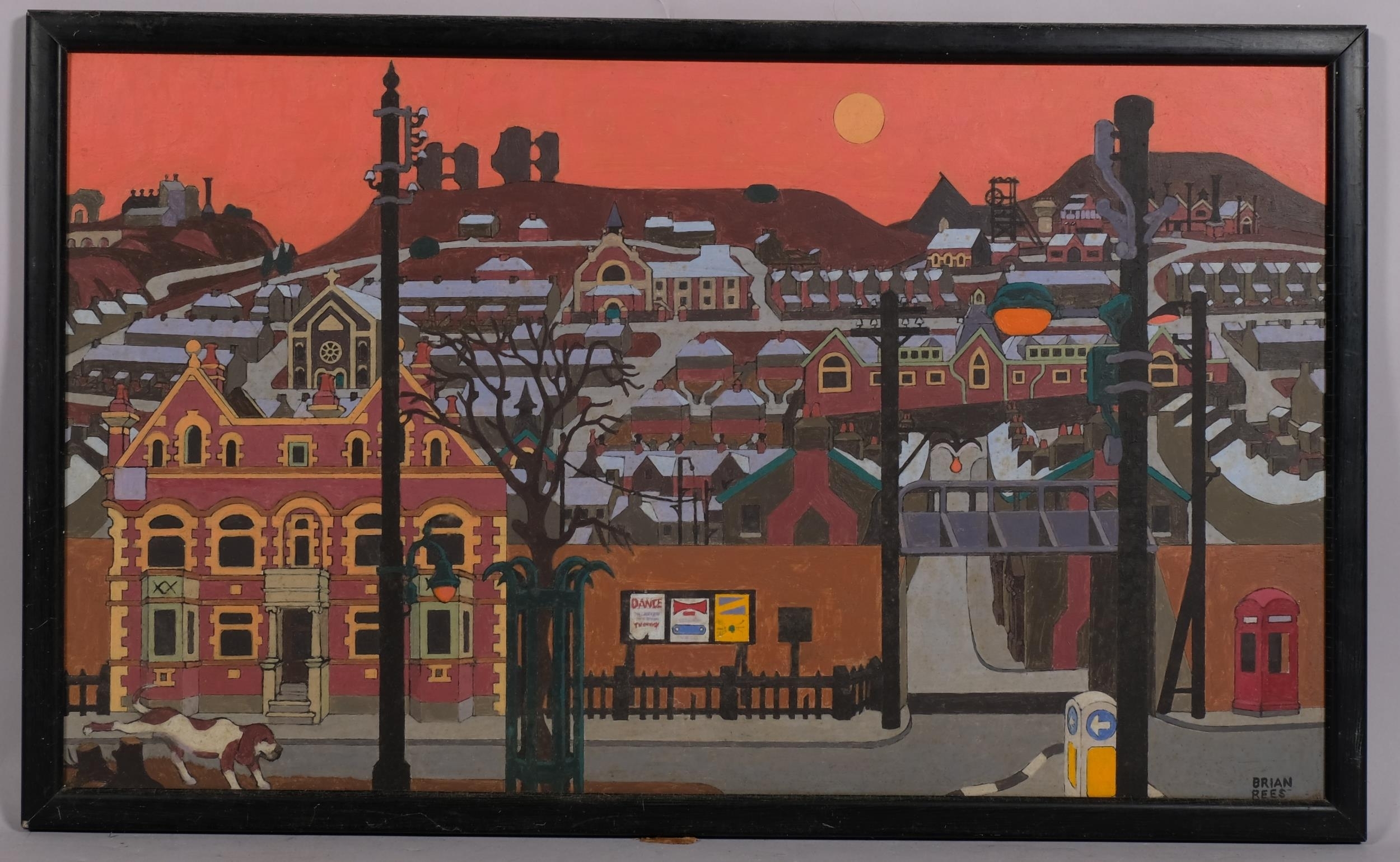 Brian Harland Rees | Welsh mining town scene | MutualArt