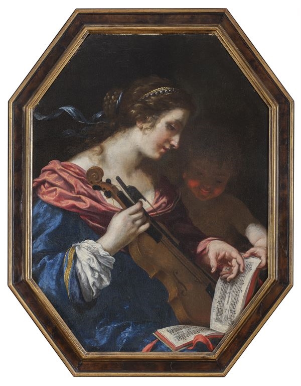 Onorio Marinari | DIPINTO ALLEGORIA DELLA MUSICA ATTRIBUITO AD ONORIO ...