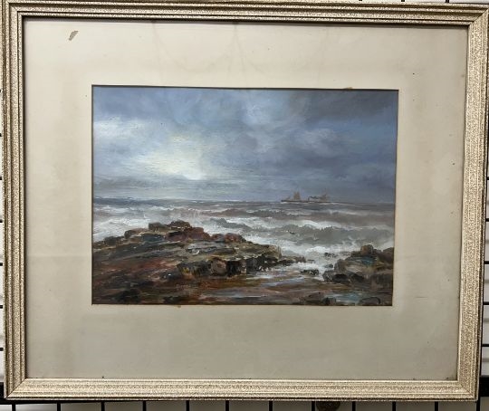 Richard Short | Richard Short A rocky coast line with a ship in the ...