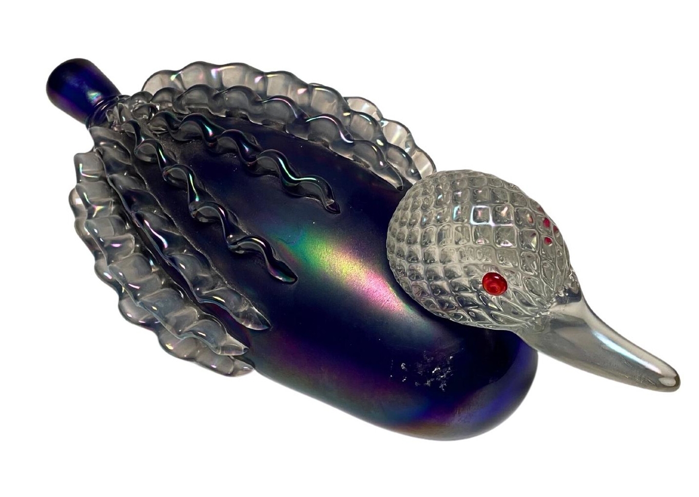 Franco Moretti | Lotto composto da una papera in vetro blu e ...