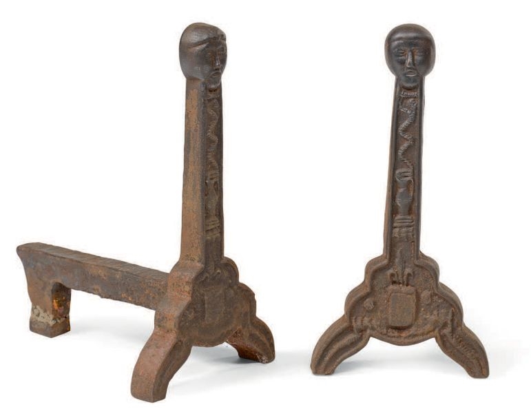 French School, 15th Century | PAIRE DE CHENETS (15th Century) | MutualArt