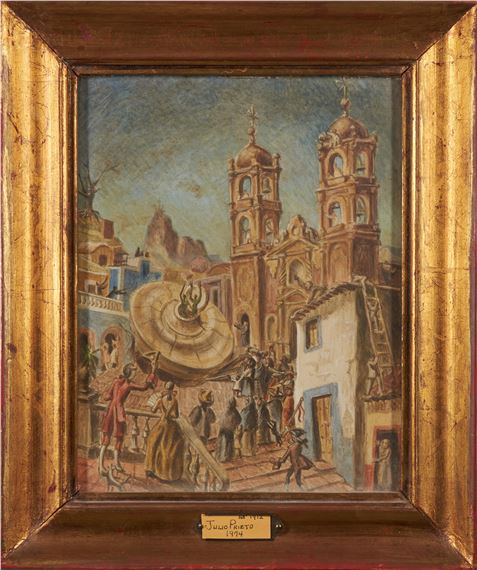 Julio Prieto Nespereira | Surrealist Colonial Scene 13 x 10 in. (1974 ...