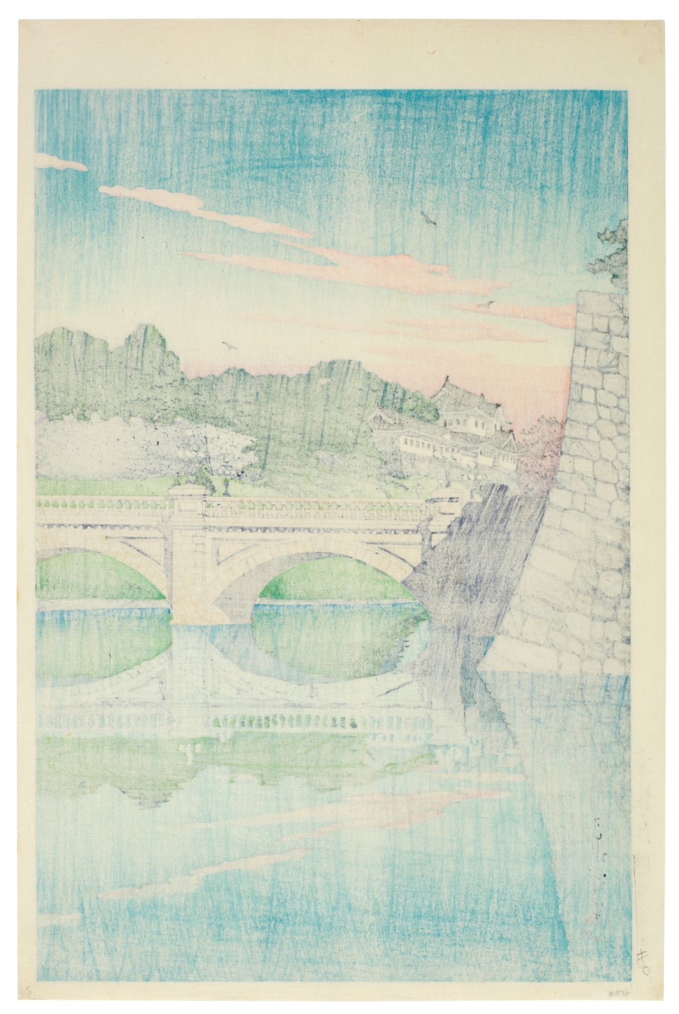 Hasui Kawase | Morning at Niju Bridge ( Nijubashi no asa ) (1931 - 1941 ...
