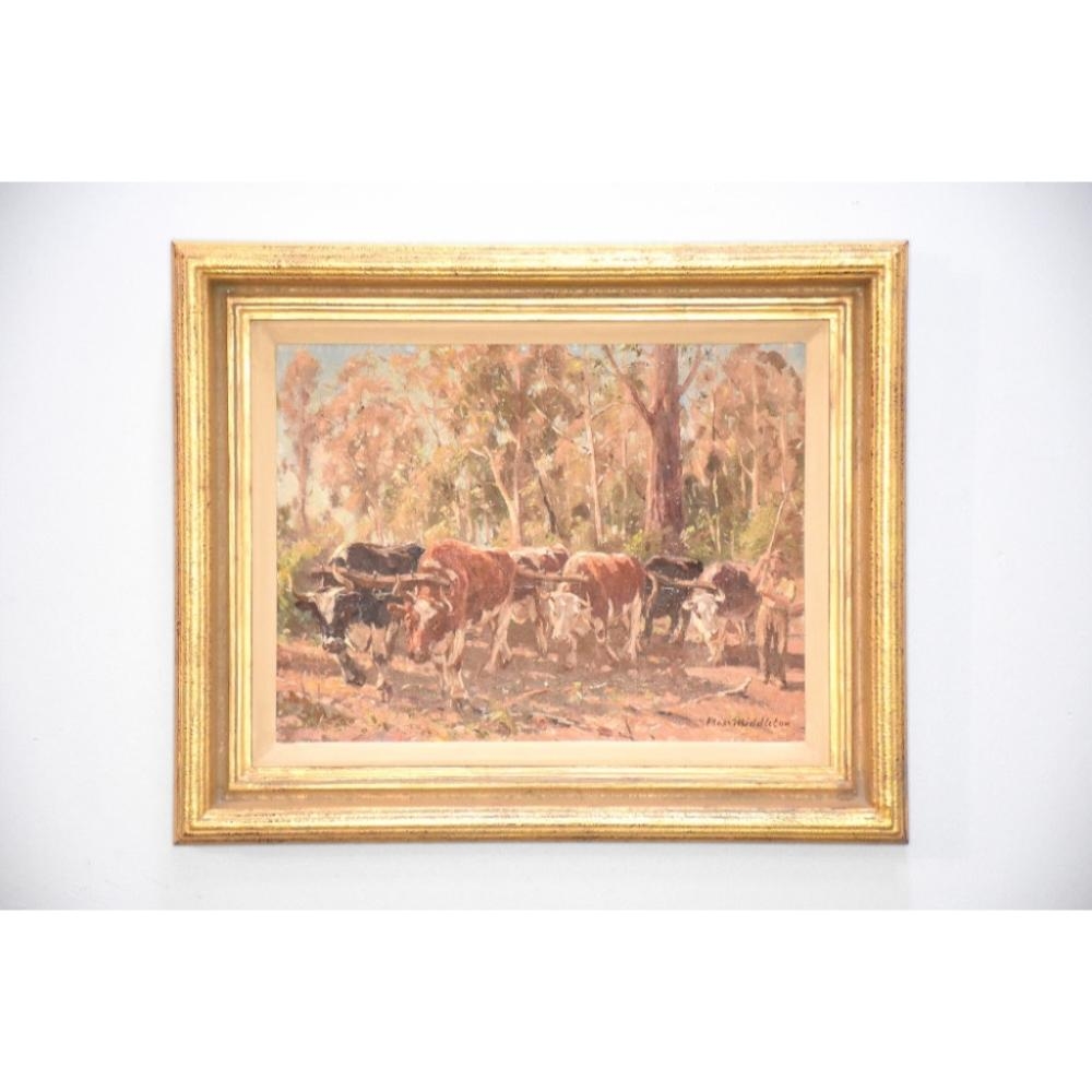 Max Middleton | The Bullock Team Hauling a Log | MutualArt
