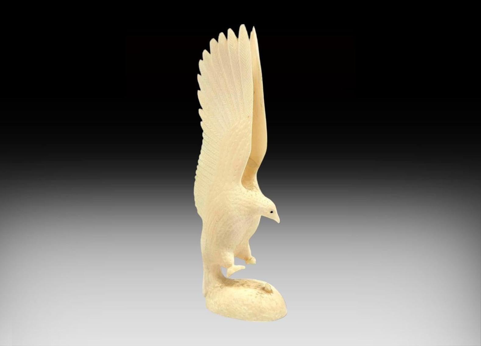 Ron Apangalook | Eagle w/ Outstretched Wings | MutualArt