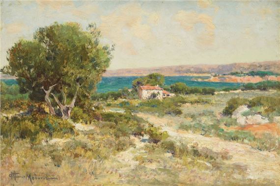 Mato Celestin Medović | Pelješac Landscape (1910 - 1915) | MutualArt