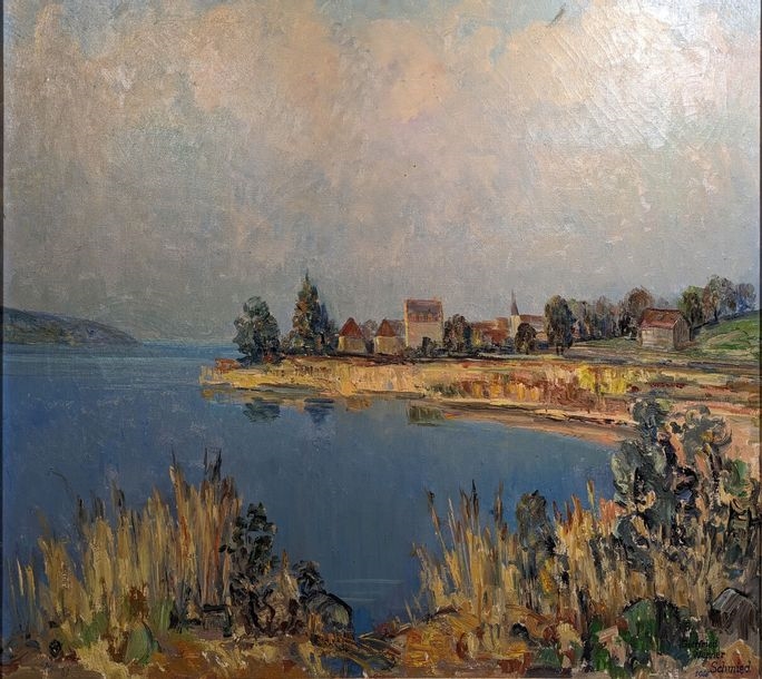 Gottfried Werner Schmied | Vue lacustre (1946) | MutualArt