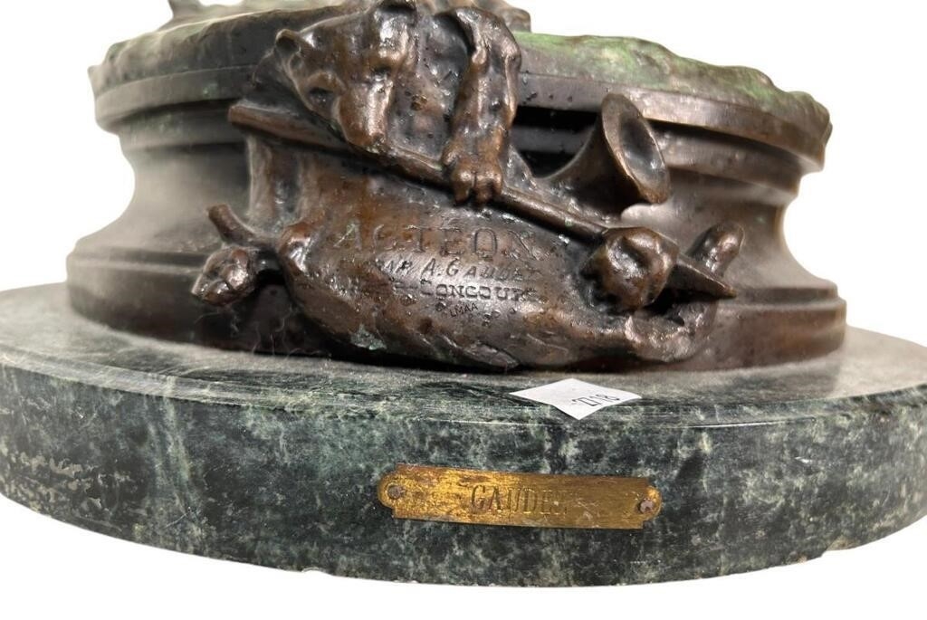 Adrien Etienne Gaudez | SIGNED ACTEON GREEK HUNTER BRONZE SCULPTURE ...