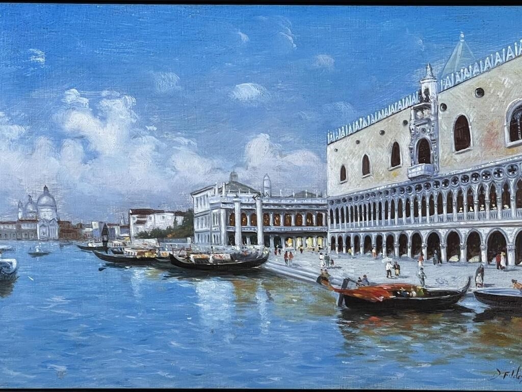 Denis Fildes | OIL ON PANEL VENICE BY DENIS QUINTAN FILDES | MutualArt