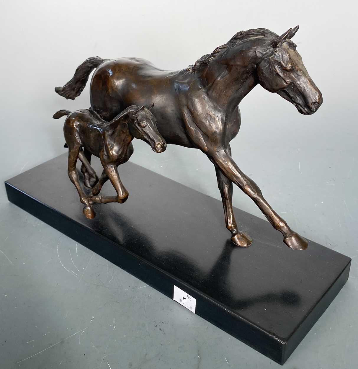 Barry Foley | a bronze model of a mare and foal | MutualArt