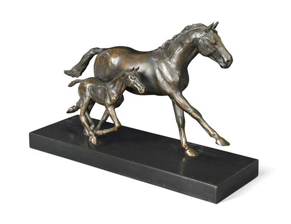 Barry Foley | a bronze model of a mare and foal | MutualArt