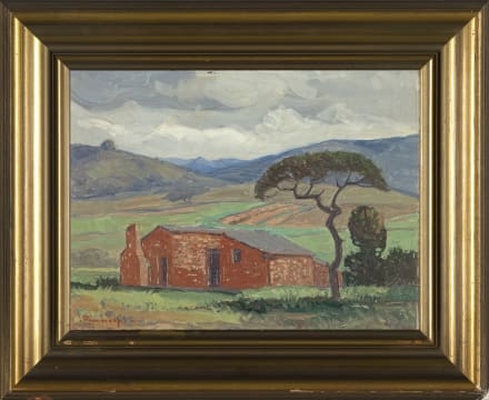 Jacob Hendrik Pierneef | Farmhouse with Trees | MutualArt